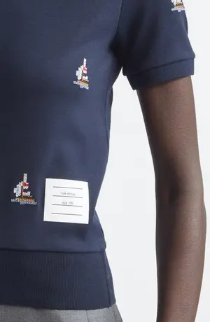 Thom Browne Sailboat Cotton Blouson T-shirt