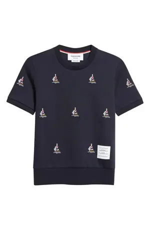 Thom Browne Sailboat Cotton Blouson T-shirt