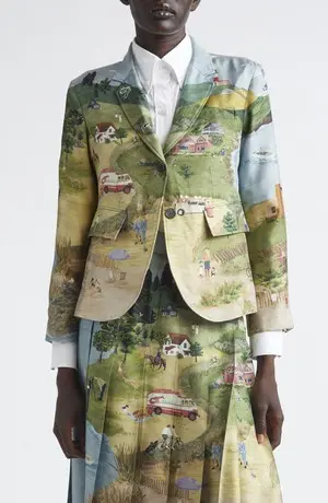 Thom Browne Printed Outerwear For Women