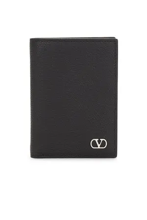 Valentino Garavani Valentino Garavani Vlogo Signature Card Holder In Black Nero