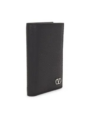 Valentino Garavani Vlogo Signature Card Holder In Black - Nero