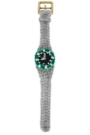 RICE NINE TEN Hand Knit Watch Motif Bracelet