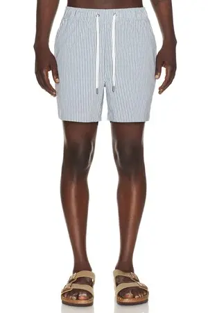Onia Charles 5" Swim Trunk With Stripes - Blue Multi