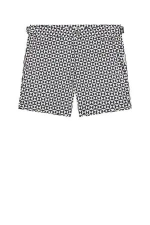 Onia Calder Buckle 5 Swim Trunks In Navy - Midnight