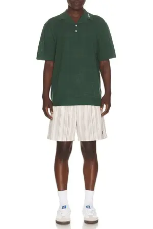 MALBON Resort Crochet Polo - Green