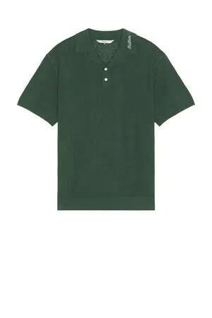 MALBON Resort Crochet Polo - Green