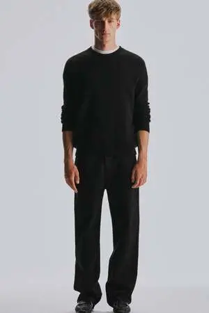 THE ROW Vanya Wide Leg Jeans - Black