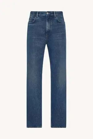THE ROW Vanya Wide Leg Jeans - Medium Indigo