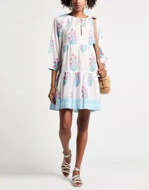 SZ BLOCKPRINTS Cotton Floral Print Kaftan Mini Dress