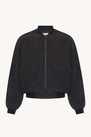 THE ROW Oriel Bomber Jacket In Silk Poplin