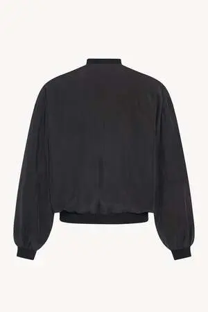 THE ROW Oriel Bomber Jacket In Silk Poplin