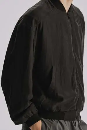 THE ROW Oriel Bomber Jacket In Silk Poplin