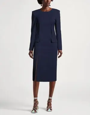 Patrizia Pepe Midi Dress Size Polyester, Virgin Wool, Elastane