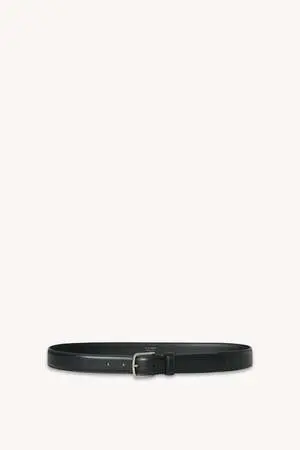 THE ROW Slim Calfskin Leather Belt - Black