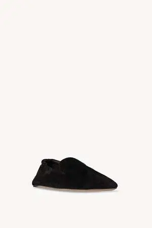 THE ROW Casa Slipper In Nappa Leather - Black