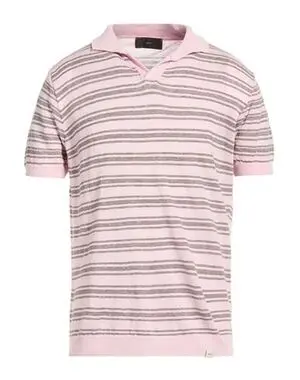 LIU •JO MAN Striped Linen-cotton Polo Shirt