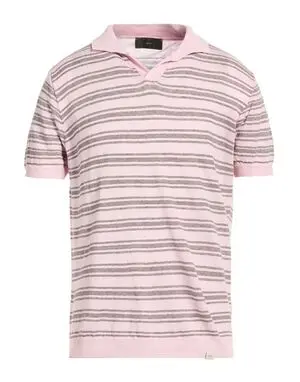 LIU •JO MAN Striped Linen-cotton Polo Shirt