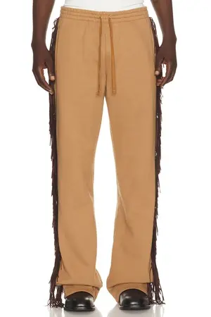 AUSTIN POST Fringed Straight Cut Pant