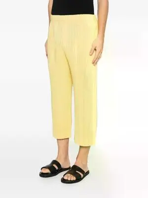 Issey Miyake Tailored Pleats Cropped Trousers