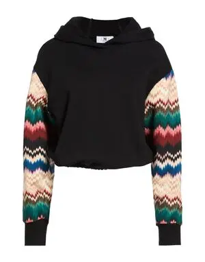 Missoni Cotton French Terry Hoodie With Multicolor Chevron Sleeves