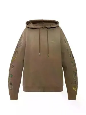 Off-White Floral Embroidered Hoodie