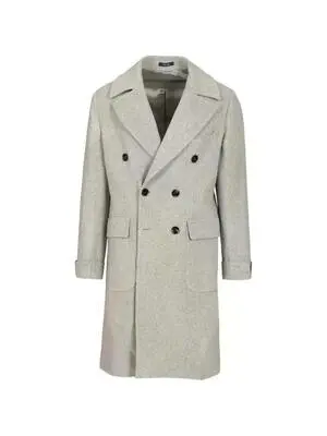 GUARINUCCI Ulster Double-breasted Coat - Grey