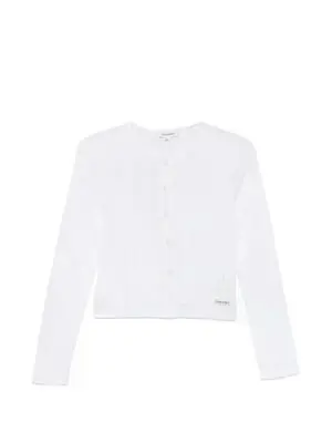 SPORTY & RICH Pointelle-knit Cardigan