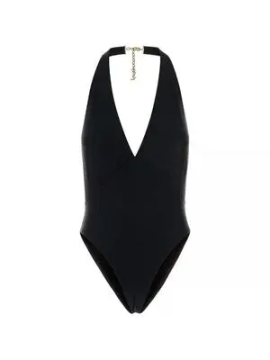 Saint Laurent Halterneck Swimsuit - Black