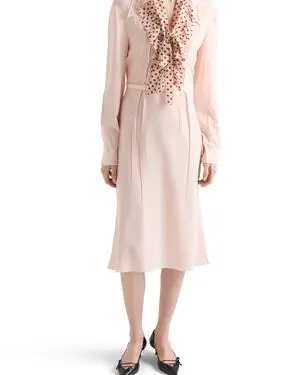 Prada Embroidered Marocain Dress