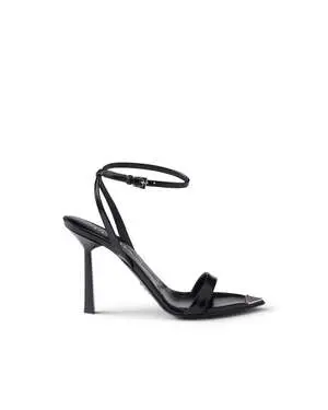Prada Brushed Leather Sandals - Black