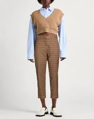OTTOD'AME Tartan Pattern Cropped Tapered Pants