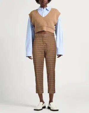 OTTOD'AME Tartan Pattern Cropped Tapered Pants