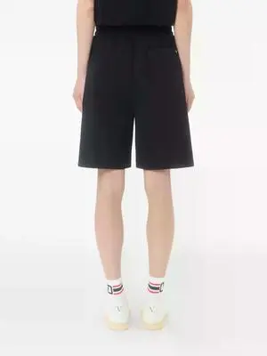 Valentino Garavani Vgold Cotton Bermuda Shorts - Black