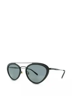 Mcm Double-bridge Oval-frame Sunglasses - Black