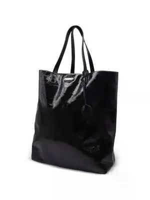 Saint Laurent Bold Shopping Patent Leather Tote Bag