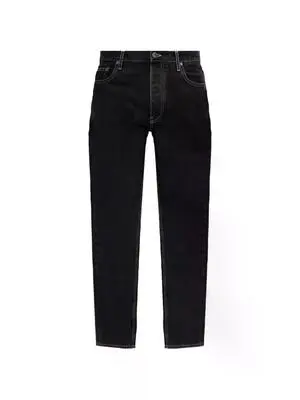 Off-White Contrast Stitch Logo Print Jeans
