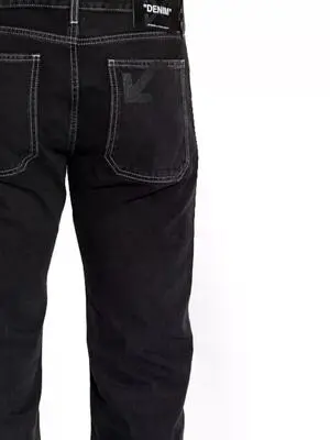 Off-White Contrast Stitch Logo Print Jeans