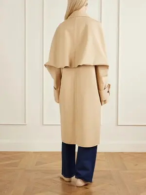 Another Tomorrow Balmacaan Double-face Cotton Long Coat - Neutrals