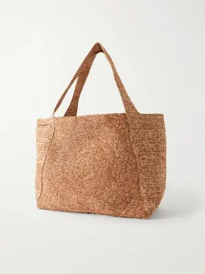 Stella McCartney Logo-embroidered Raffia Tote Bag