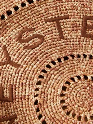 Stella McCartney Logo-embroidered Raffia Tote Bag