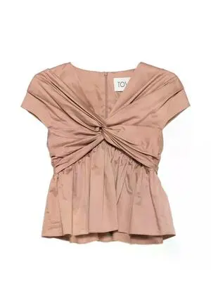 Tove Ruhi Twisted-detail Top - Neutrals