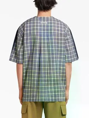 Marni Plaid-check Panel Cotton T-shirt