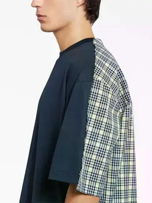 Marni Plaid-check Panel Cotton T-shirt