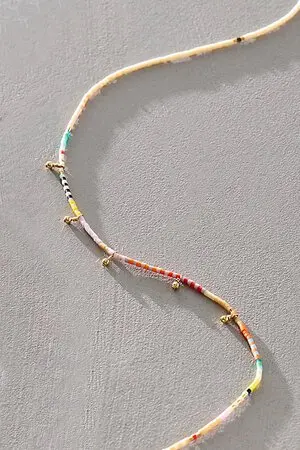 IWONA LUDYGA DESIGN Slim Short Beaded Necklace With Charm Detail