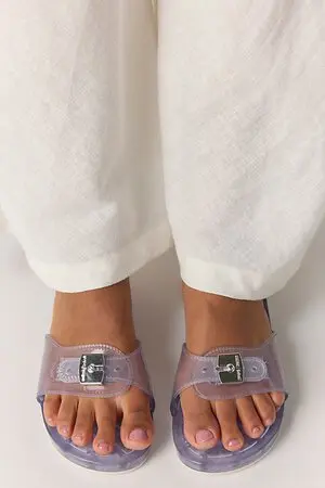 Lavender Crocs With Fur