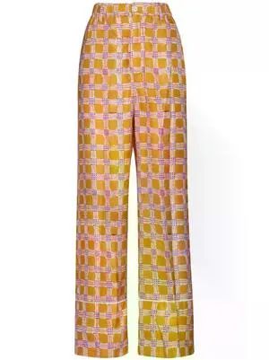 Marni Silk Checkered Pajama Trousers