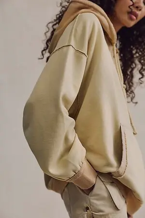 Free People We The Free Lou Baked Hoodie - Hemp Latte Combo