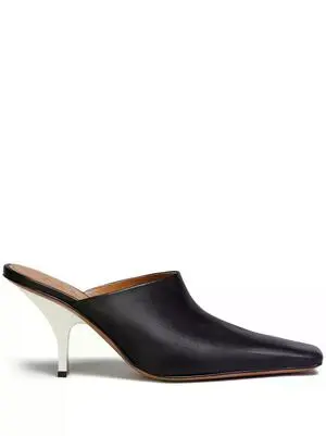 Marni Square-toe Heeled Leather Mules