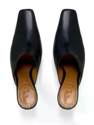 Marni Square-toe Heeled Leather Mules