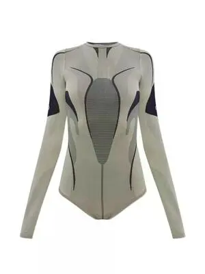 Off-White Graphic Print Long Sleeve Bodysuit